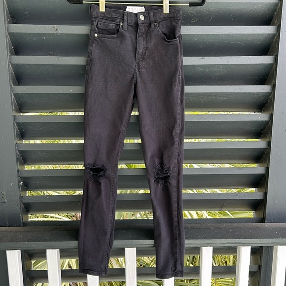 Topshop | Jeans | Topshop Black Distressed Jeans | Poshmark